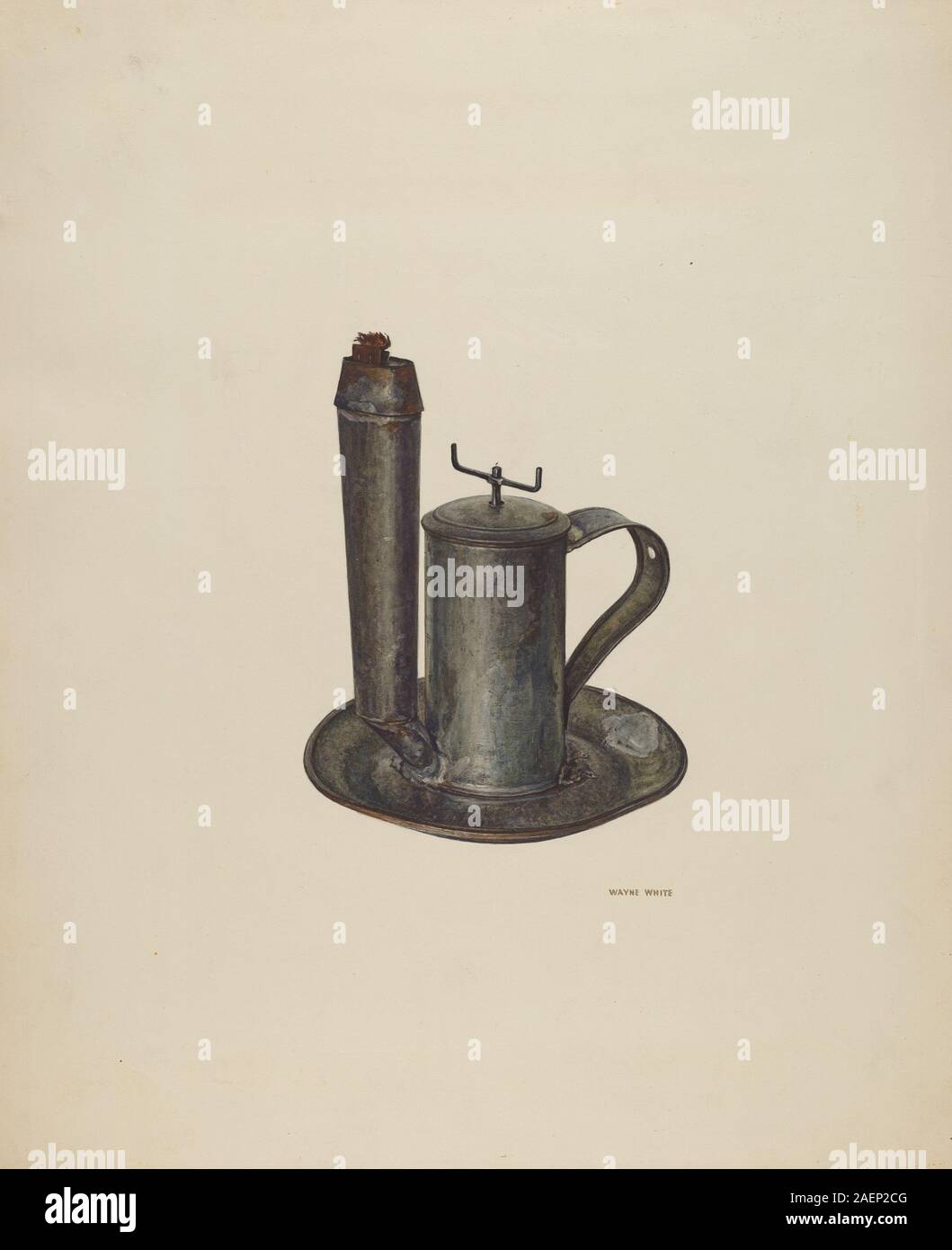 Wayne White, Lard Lamp, c 1940, Lard Lamp; c. 1940 Stock Photo - Alamy