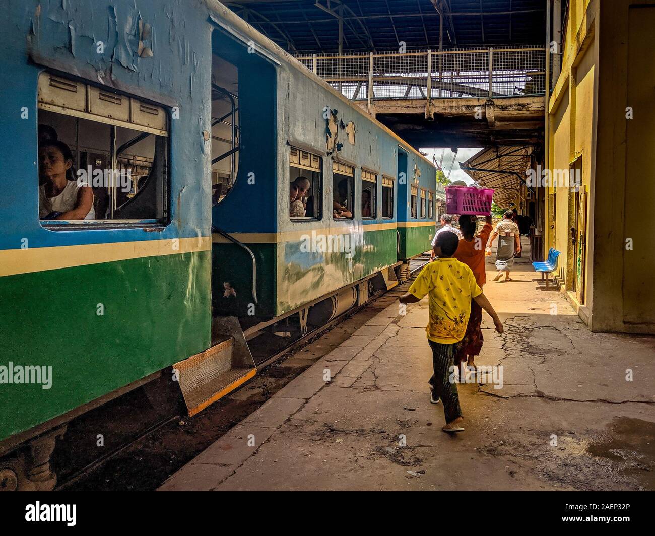 Yangon circular railway myanmar hi-res stock photography and images - Alamy