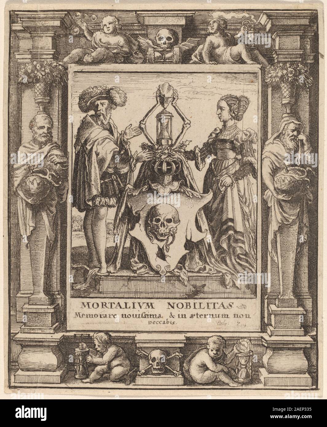 Death's Coat of Arms by Wenceslaus Hollar, 1651, after Hans Holbein the ...