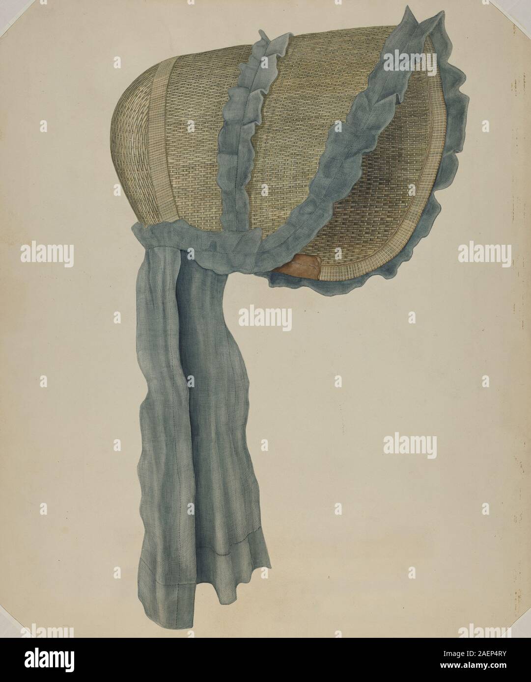 Wilbur M Rice, Shaker Bonnet, c 1938, Shaker Bonnet; c. 1938 Stock ...
