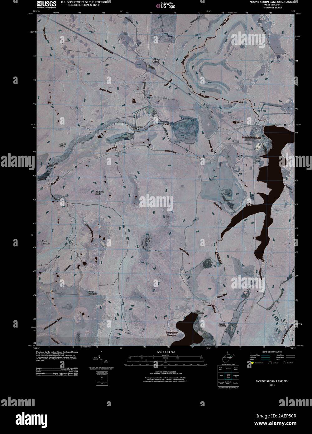 WV Mount Storm Lake 20110110 TM Inverted Stock Photo - Alamy