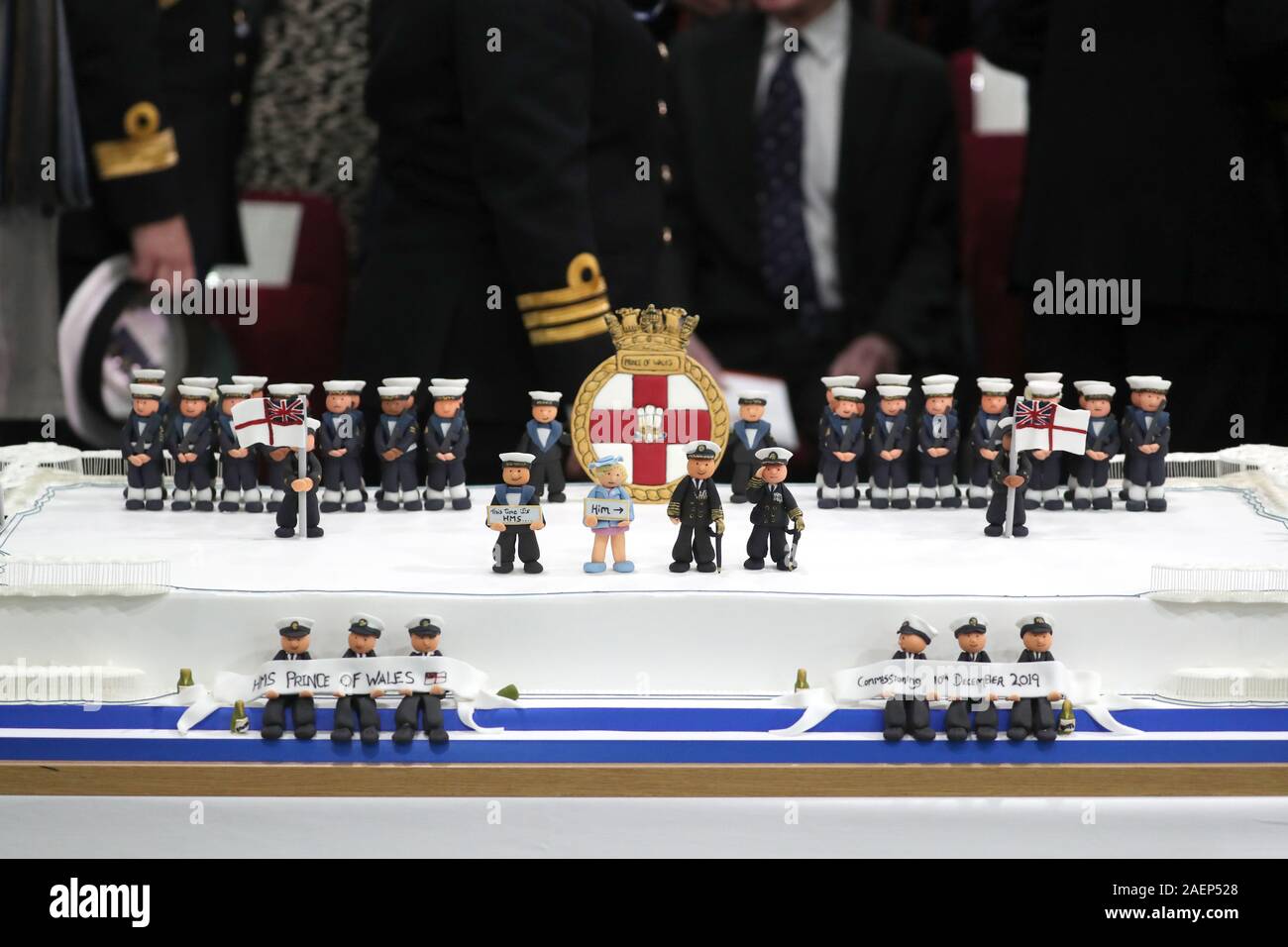 Detail from a cake, making reference to the Prince of Wales, during the ...