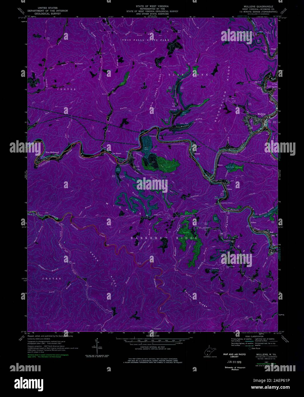 Map of mullens hi-res stock photography and images - Alamy