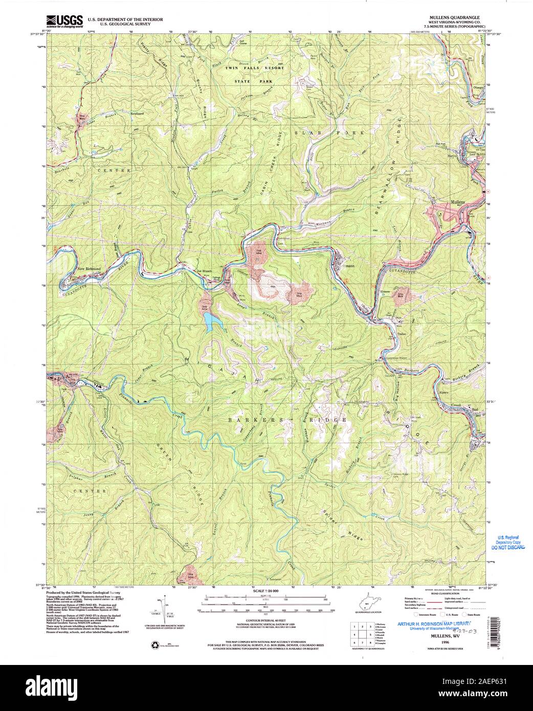 Map of mullens hi-res stock photography and images - Alamy