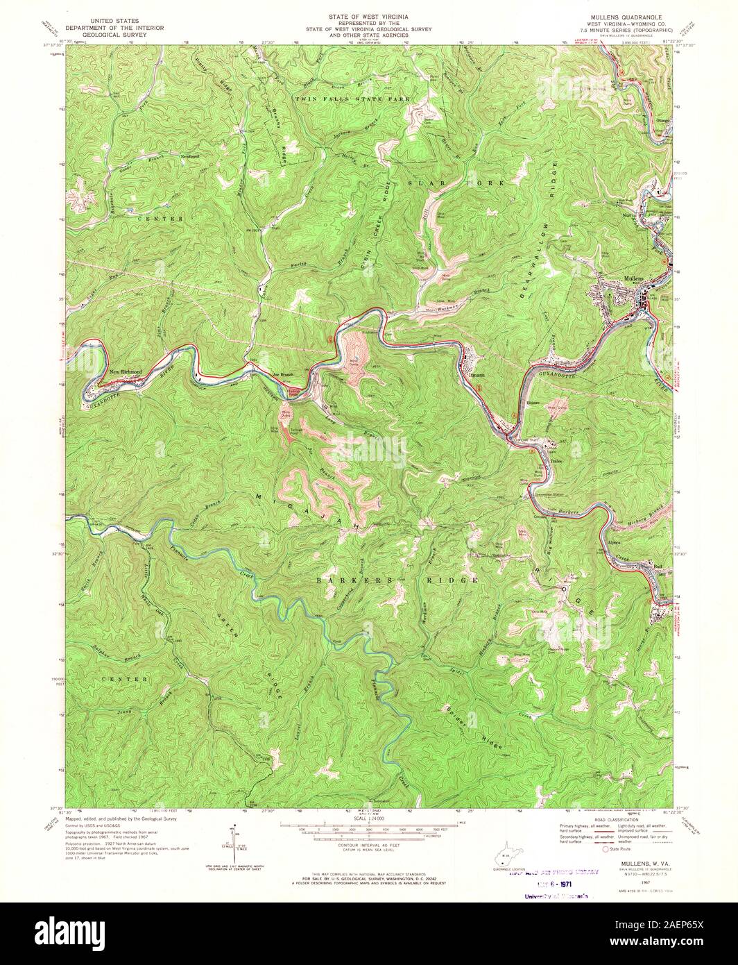 Map of mullens hi-res stock photography and images - Alamy