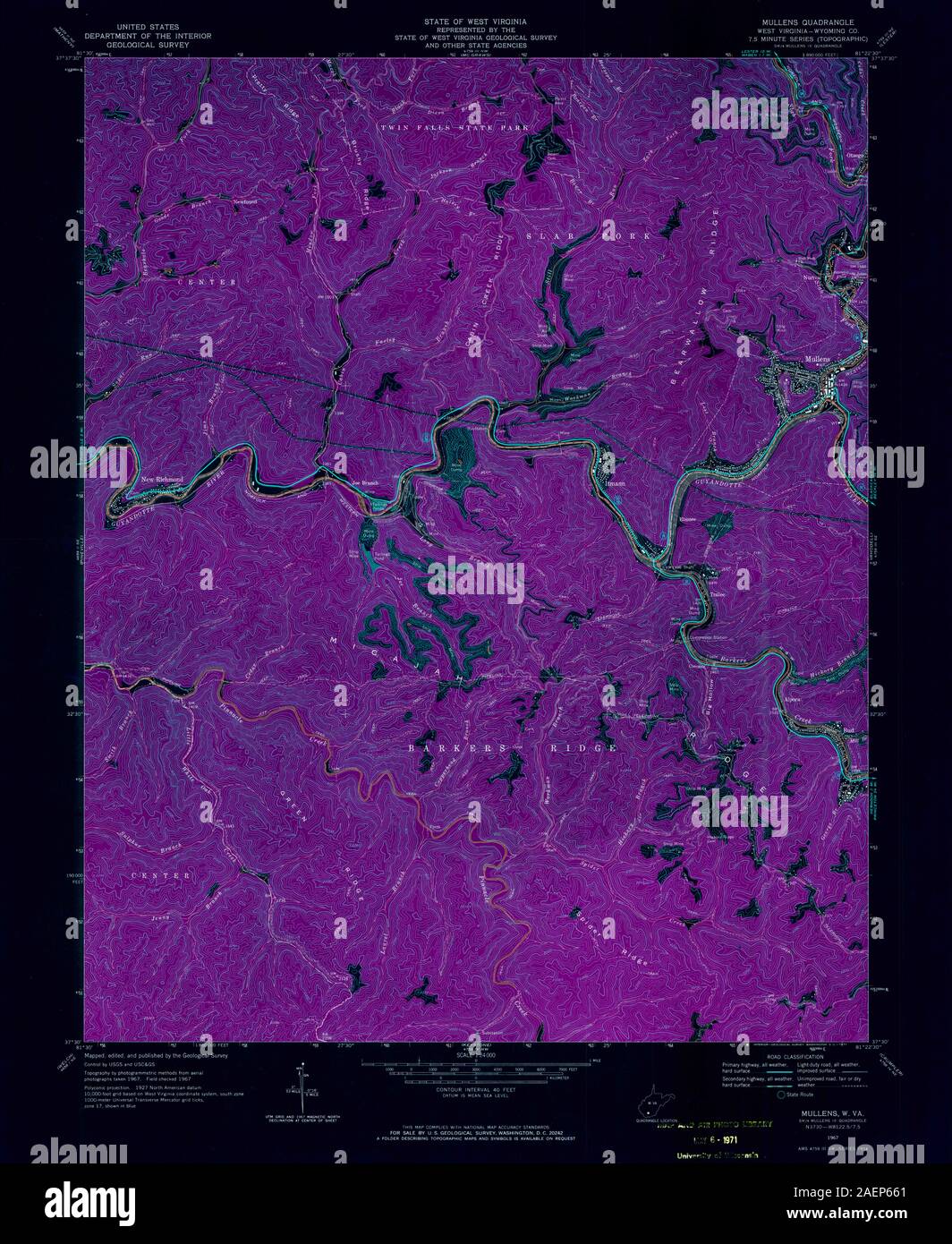 Map of mullens hi-res stock photography and images - Alamy