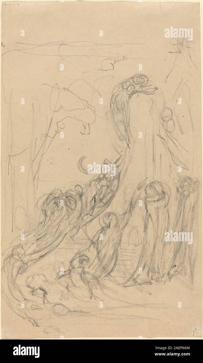 William Blake, A Resurrection Scene (recto), c 1805, A Resurrection ...