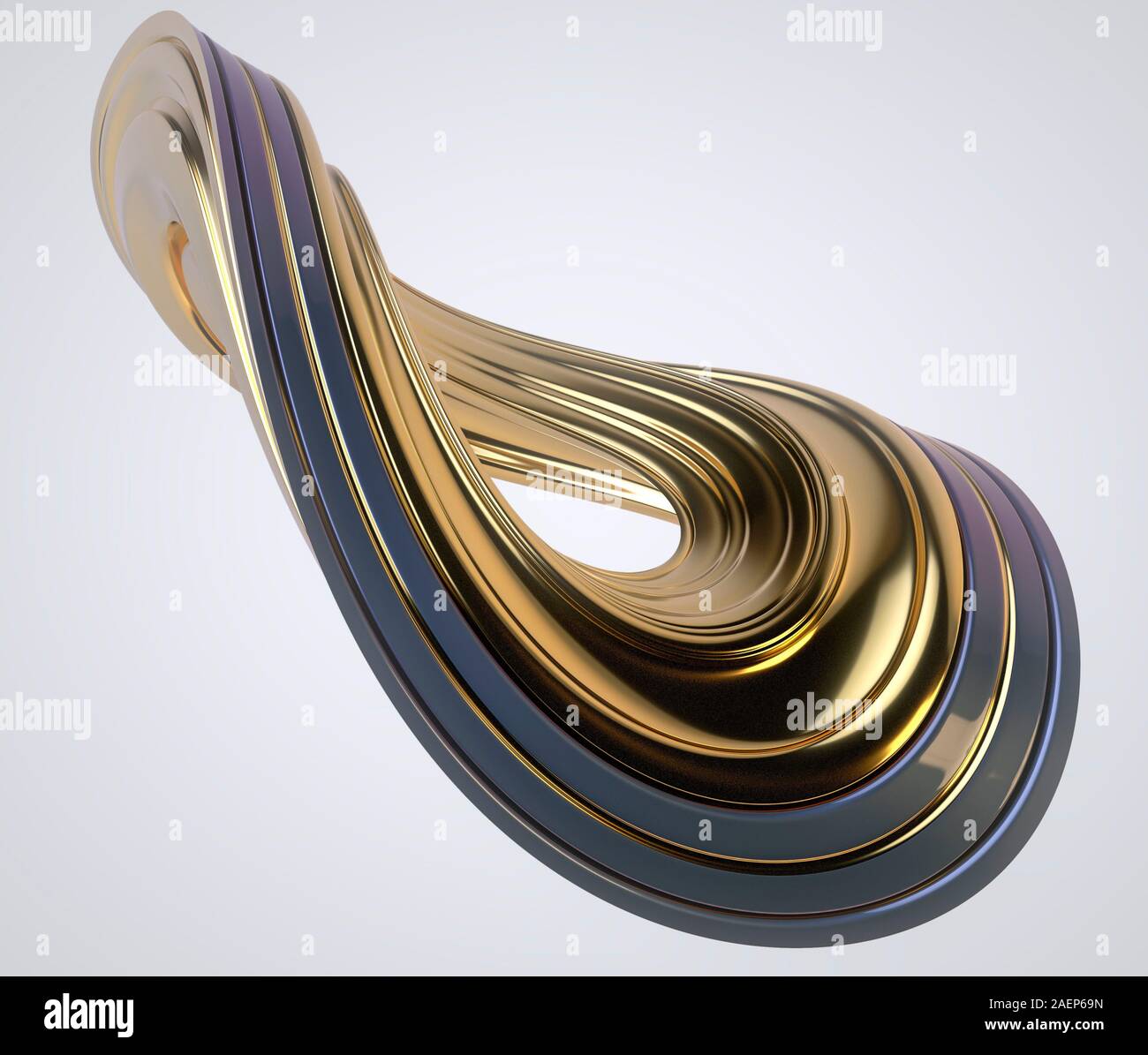 3D Render of Abstract Form isolated on white background Stock Photo - Alamy