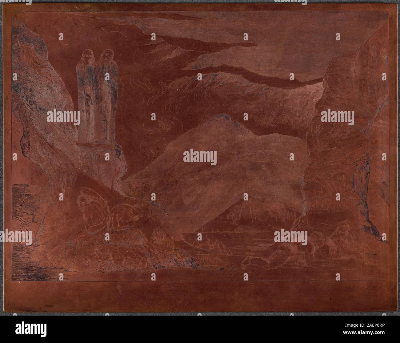 William Blake, The Circle of the Falsifiers- Dante and Virgil Covering ...