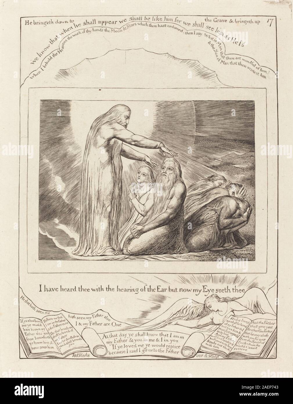 William Blake, The Vision of God, 1825, The Vision of God; 1825 date ...
