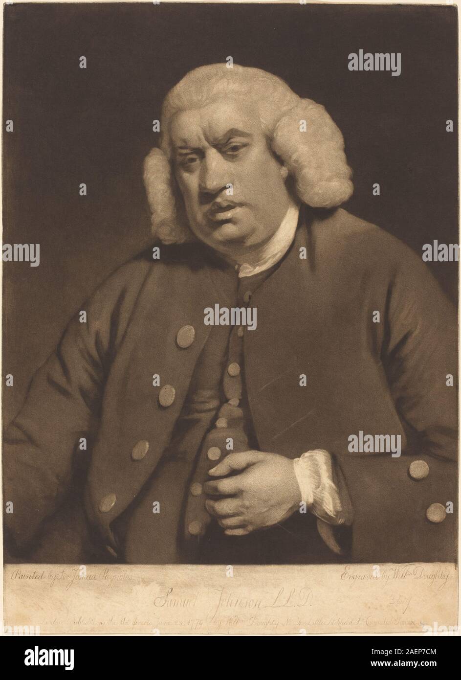 An engraving by William Doughty after Sir Joshua Reynolds from 1779 ...