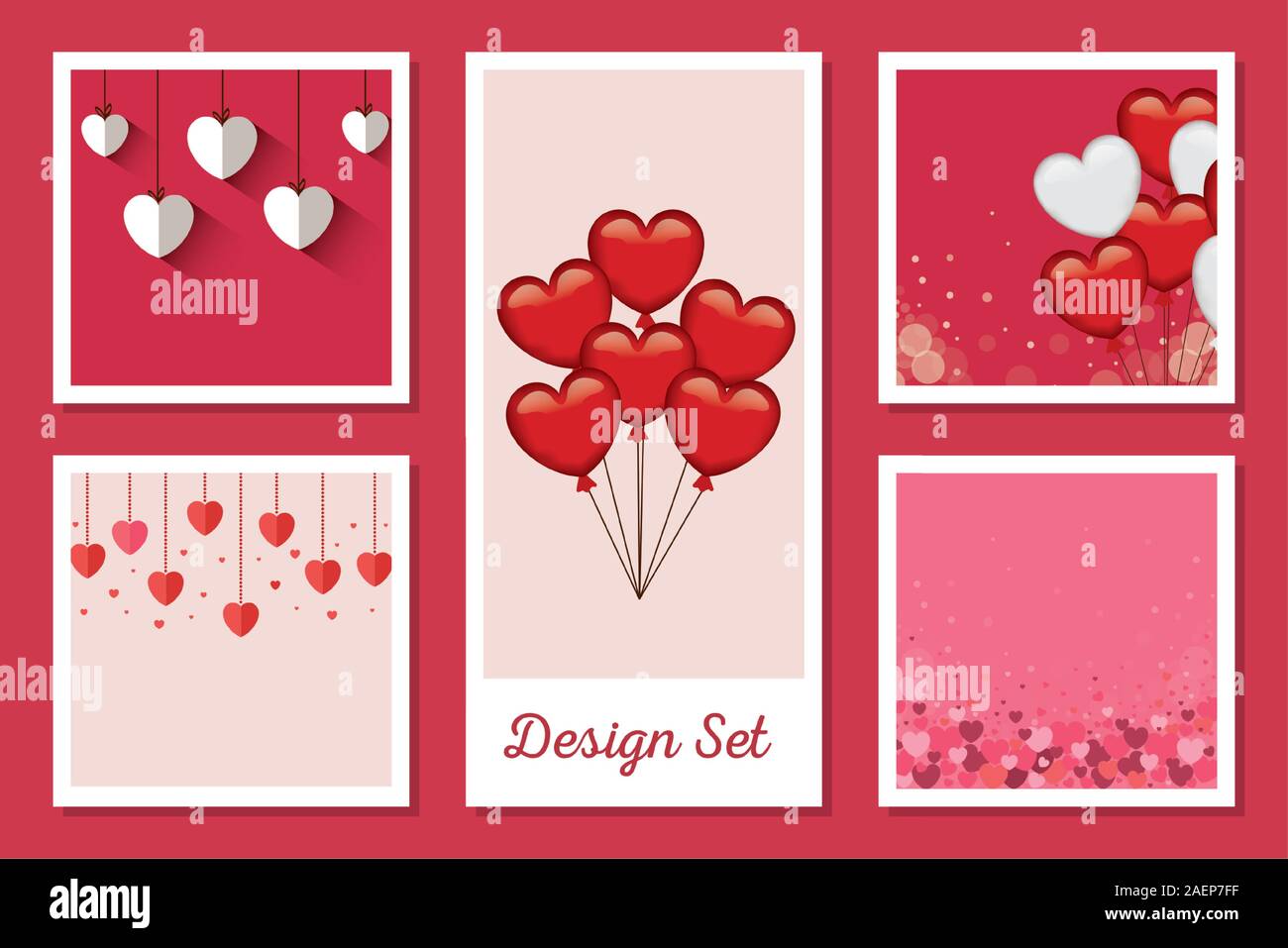 set designs of love with decoration Stock Vector Image & Art - Alamy
