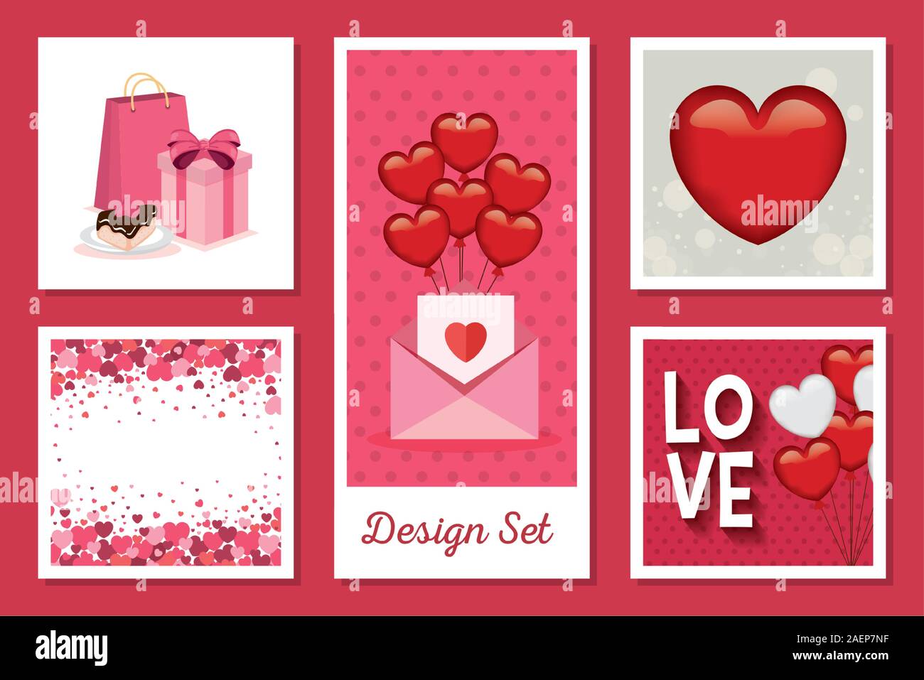 set designs of love with decoration Stock Vector Image & Art - Alamy