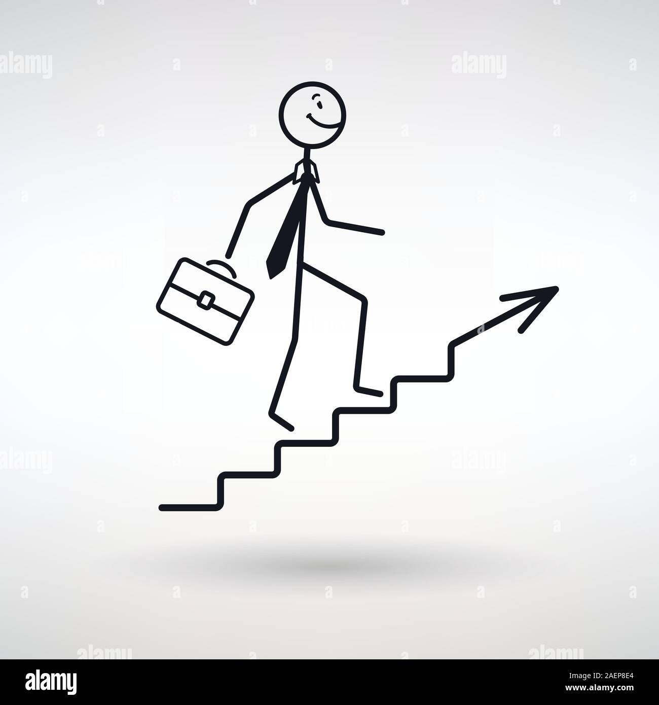 Working up a ladder Stock Vector Images - Alamy