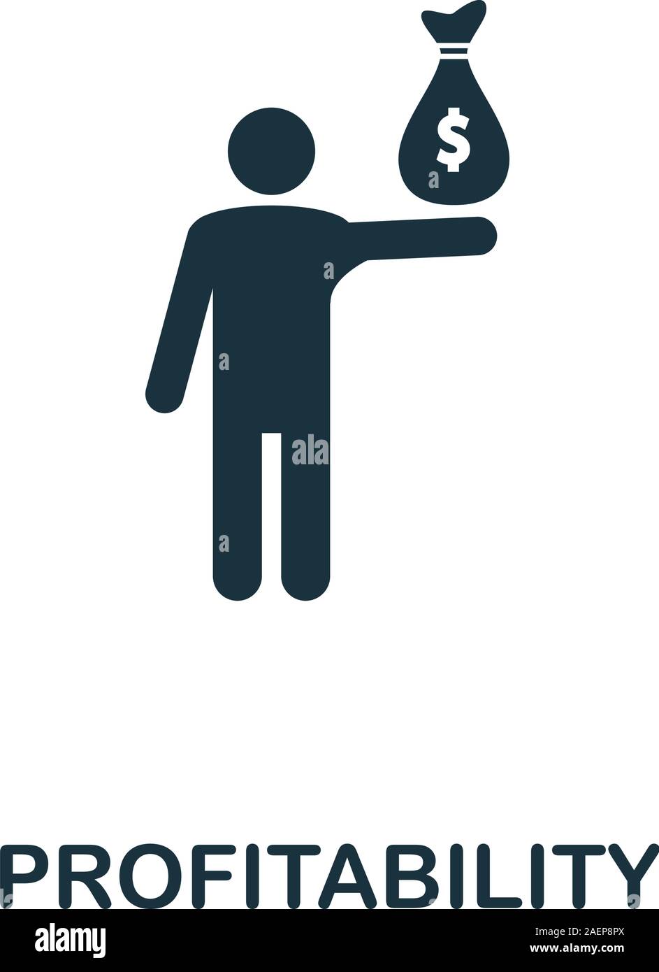 Profitability icon. Creative element from business administration ...
