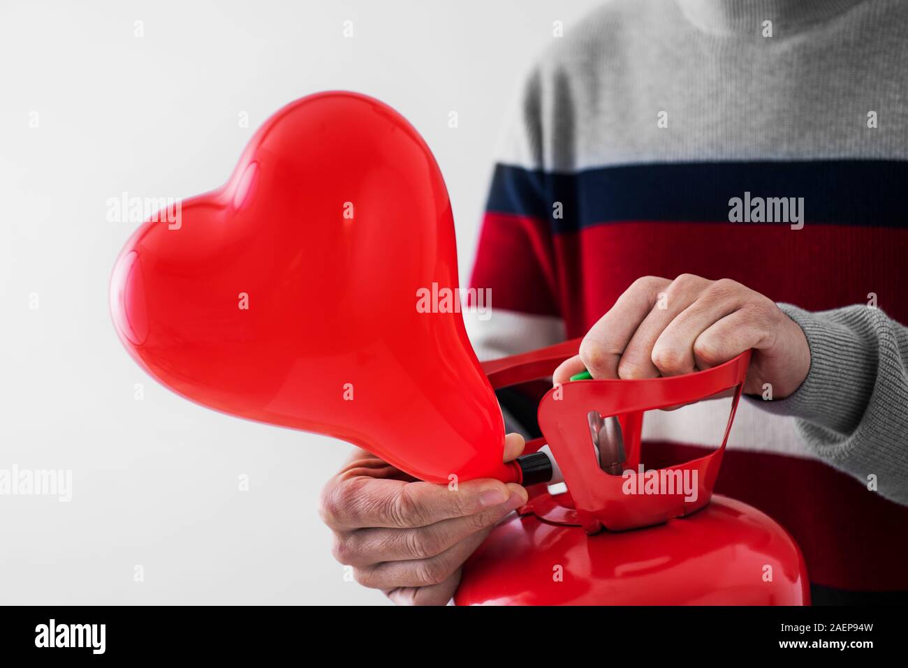 Balloon inflation preparation hi-res stock photography and images - Alamy