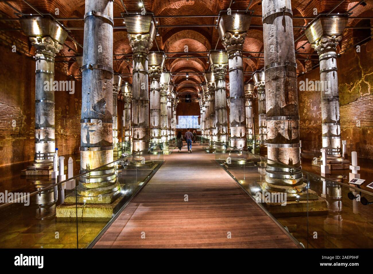 Turkey, Istanbul. The Theodosius Cistern (Serefiye sarnici), built by ... Turkey, Istanbul. The Theodosius Cistern (Serefiye sarnici), built by ...