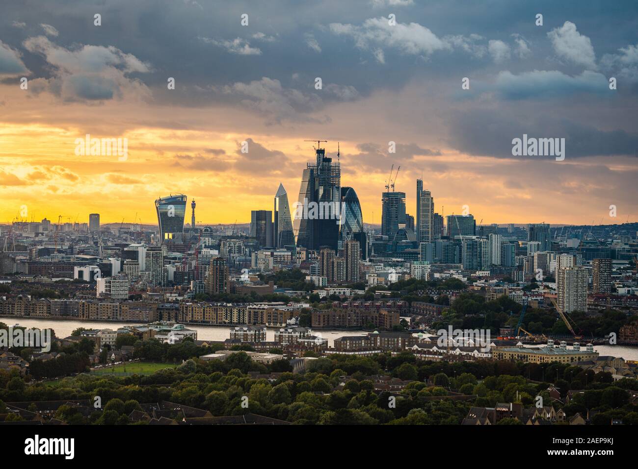 City of london at sunset hi-res stock photography and images - Alamy