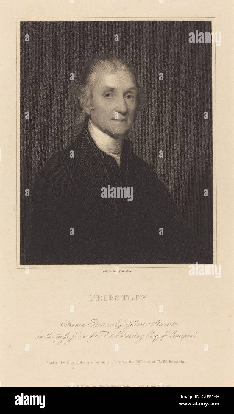 William Holl I after Gilbert Stuart, Priestley, Priestley Stock Photo ...