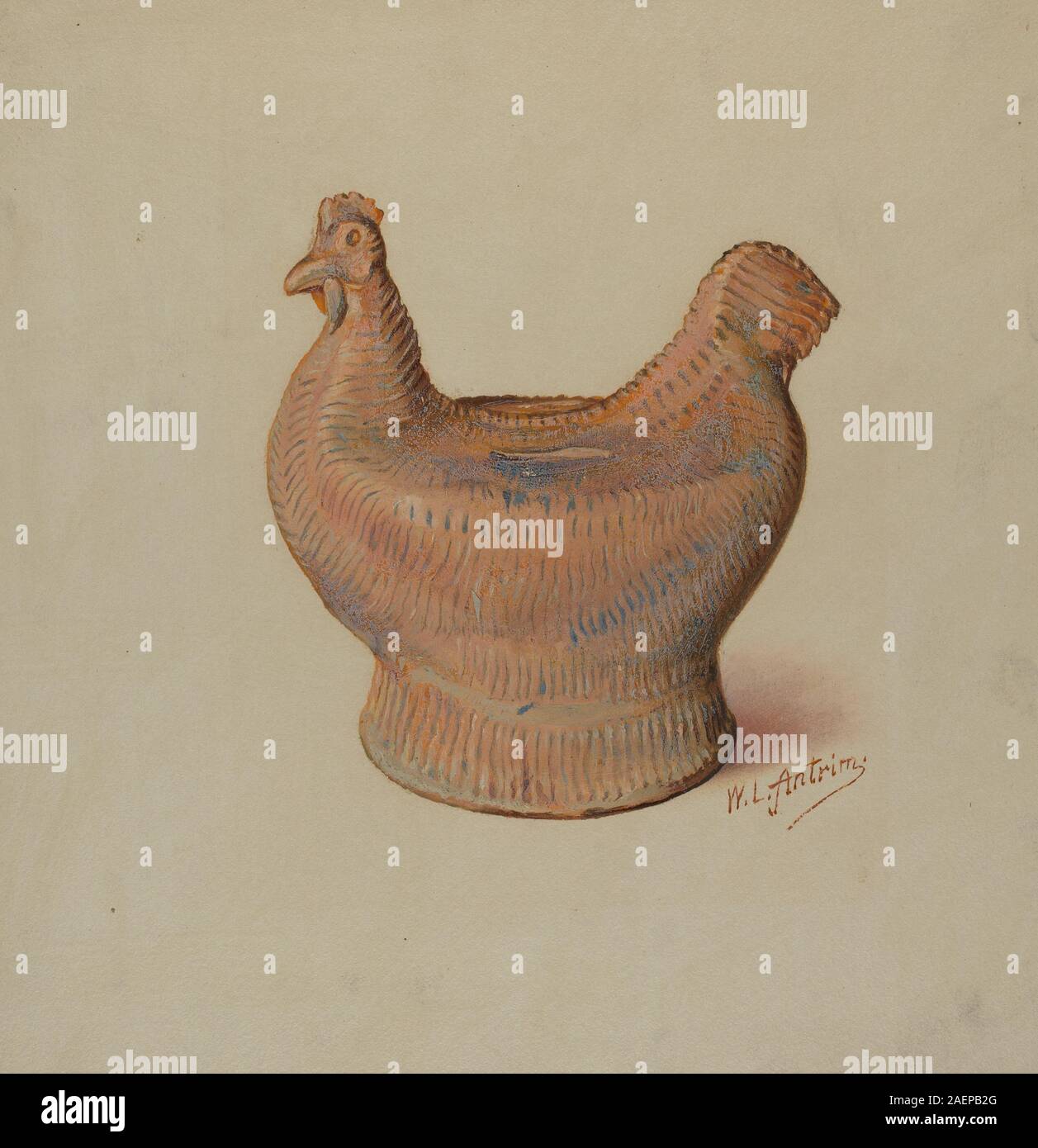 William L Antrim, Pa German Pottery Bank, c 1937, Pa. German Pottery ...