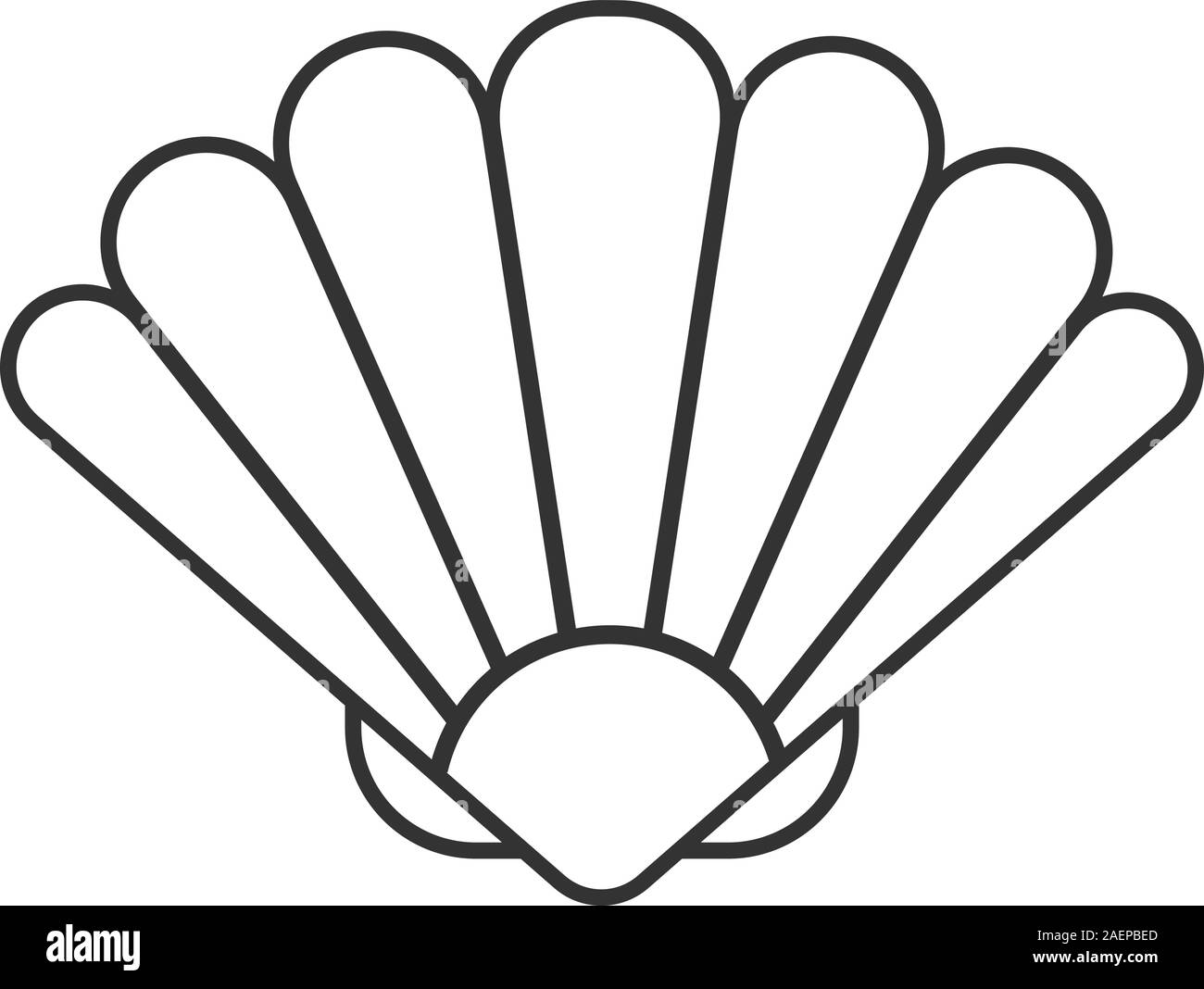 Seashell linear icon. Thin line illustration. Contour symbol. Vector ...