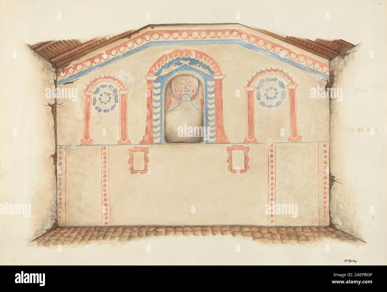 William McAuley, Wall Painting (Reredos), 1939, Wall Painting (Reredos ...