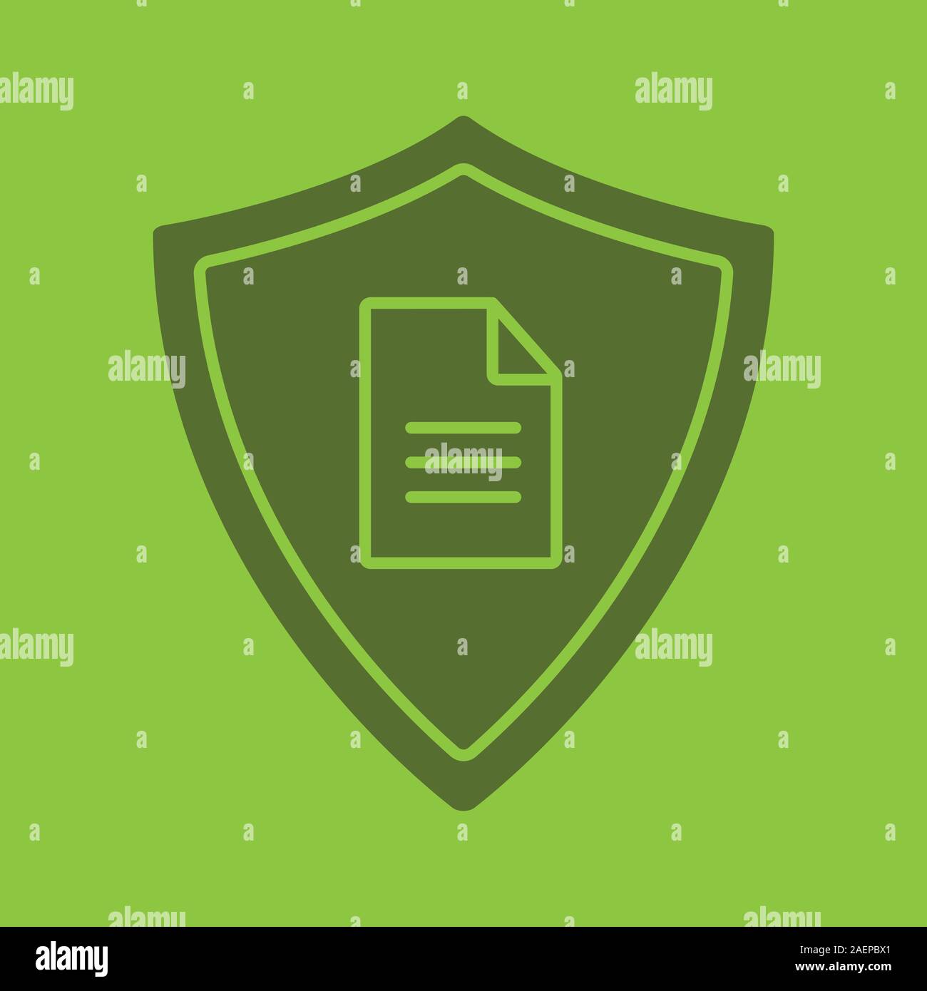 Personal document security glyph color icon. Silhouette symbol ...
