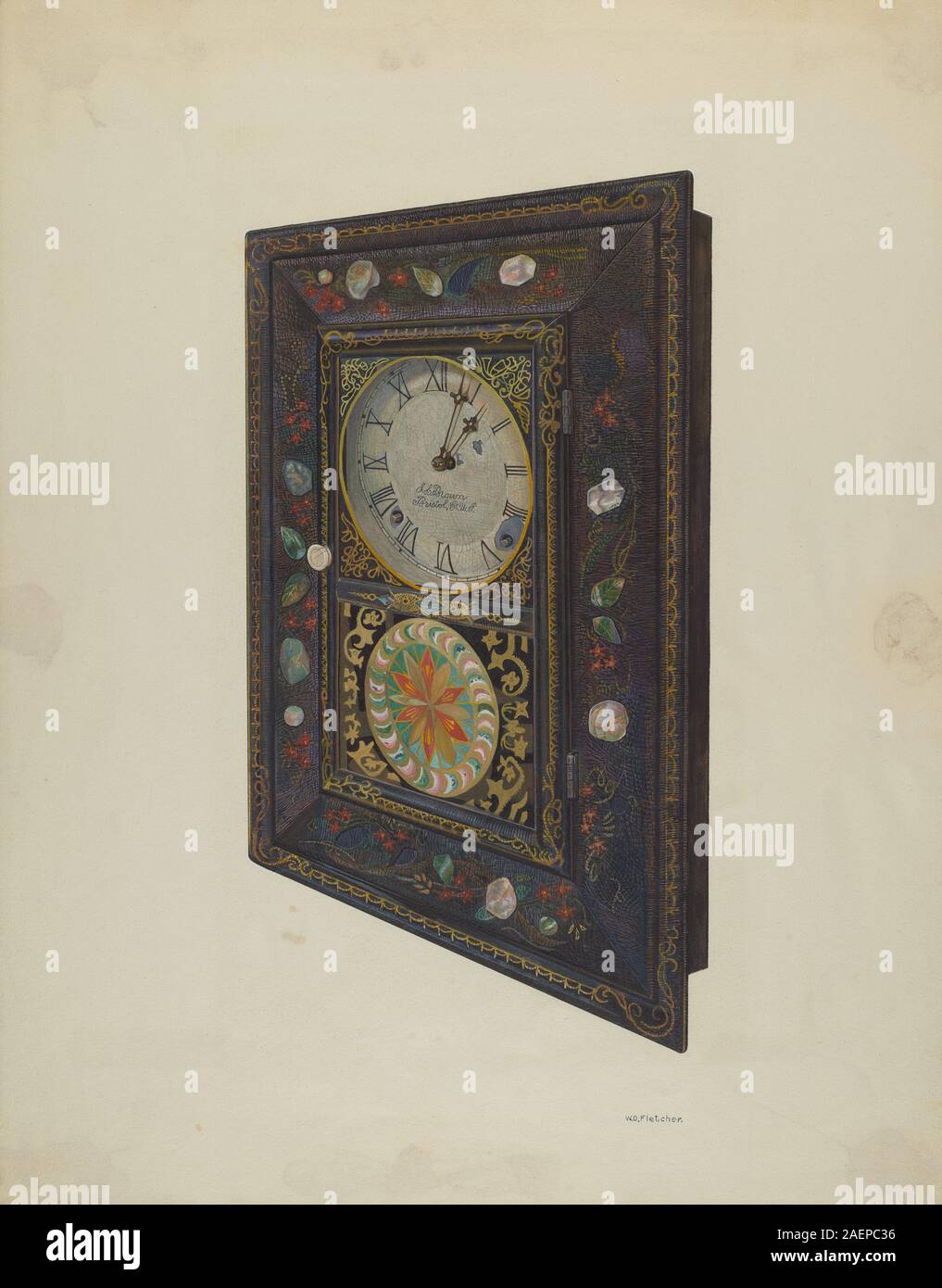 William O Fletcher, JC Brown Clock, probably 1940, J.C. Brown Clock ...