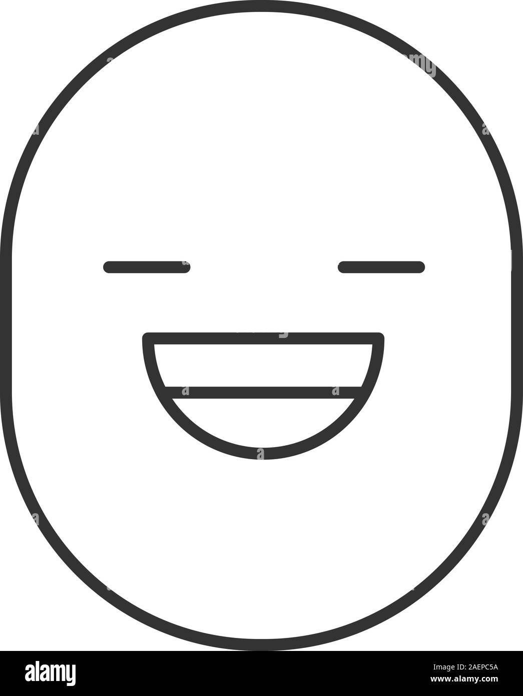 Laughing Smiley Linear Icon Good Mood Thin Line Illustration Happy
