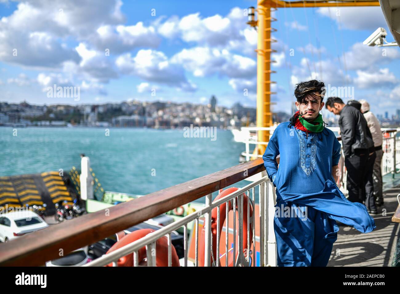Turkey, Istanbul. The Bosporus or Istanbul Strait connects the Black ...