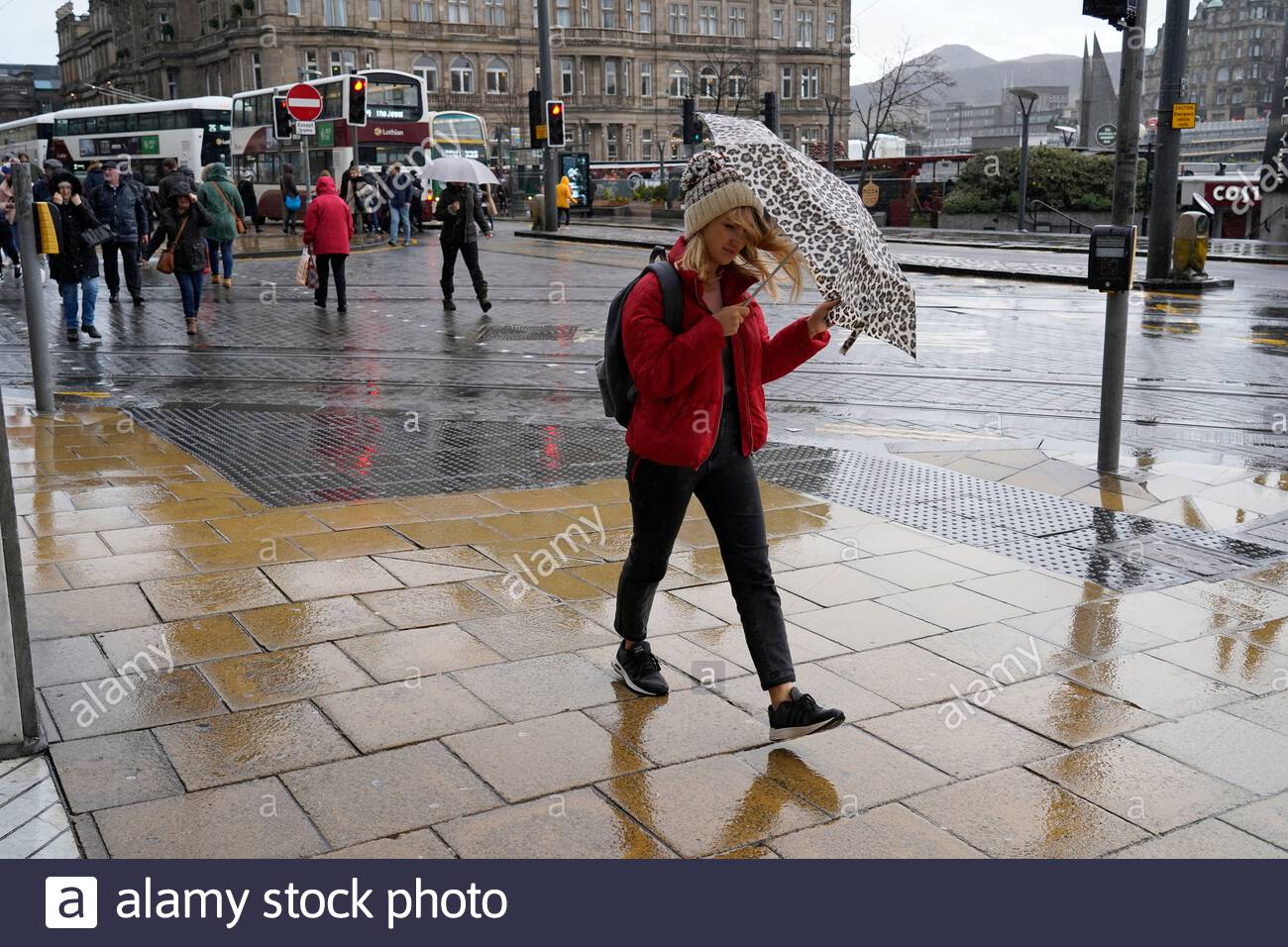 Strong wind umbrella hi-res stock photography and images - Alamy