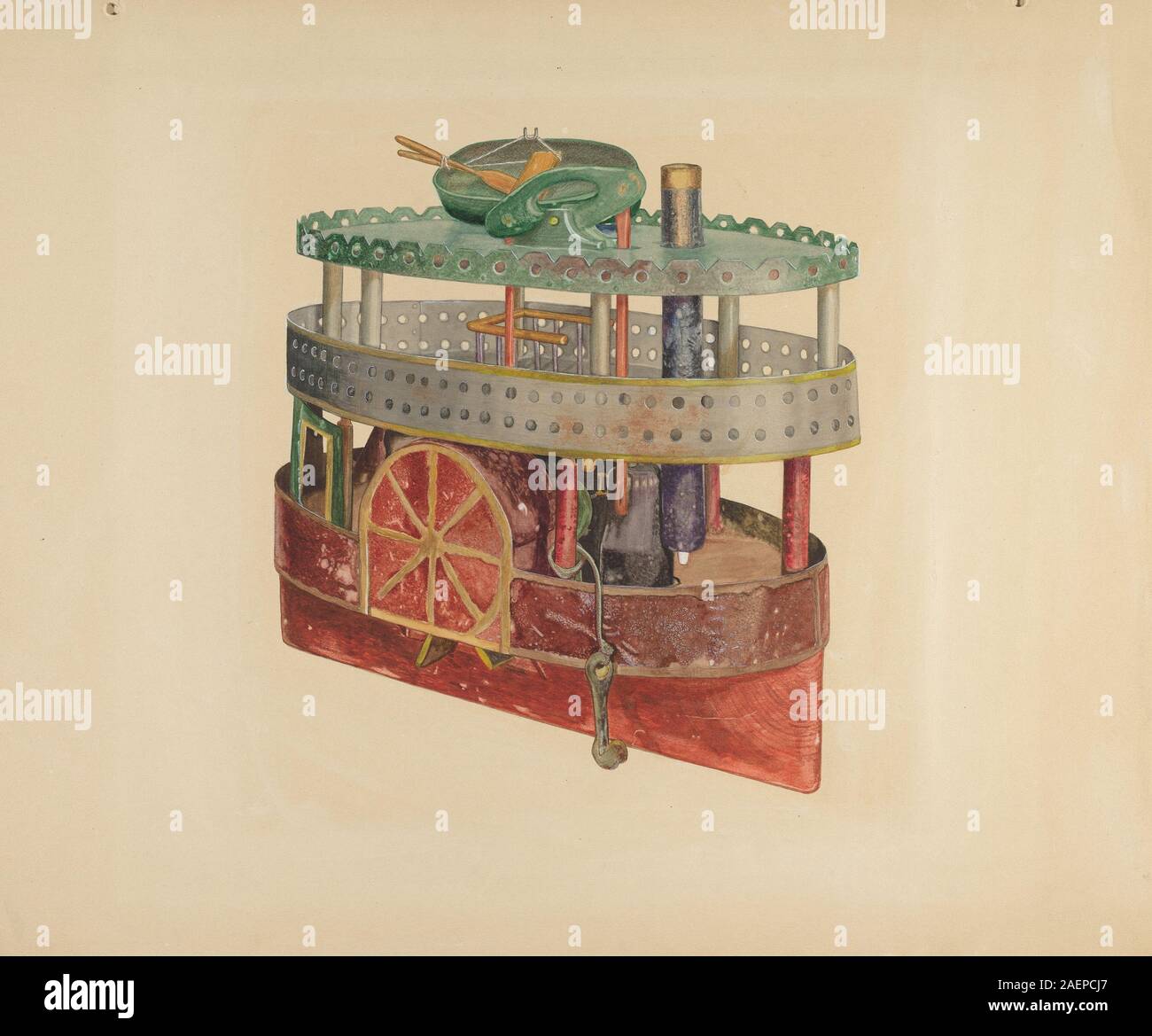 William Pollman, Model of a Side-Wheeler, 1935-1942, Model of a Side ...