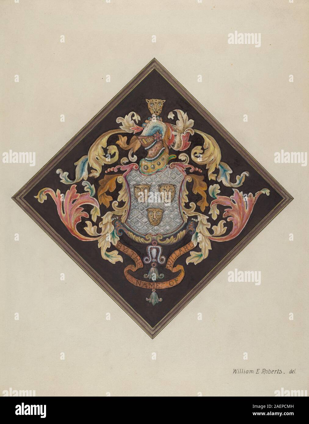 William Roberts, Coat of Arms, c 1936, Coat of Arms; c. 1936 Stock ...