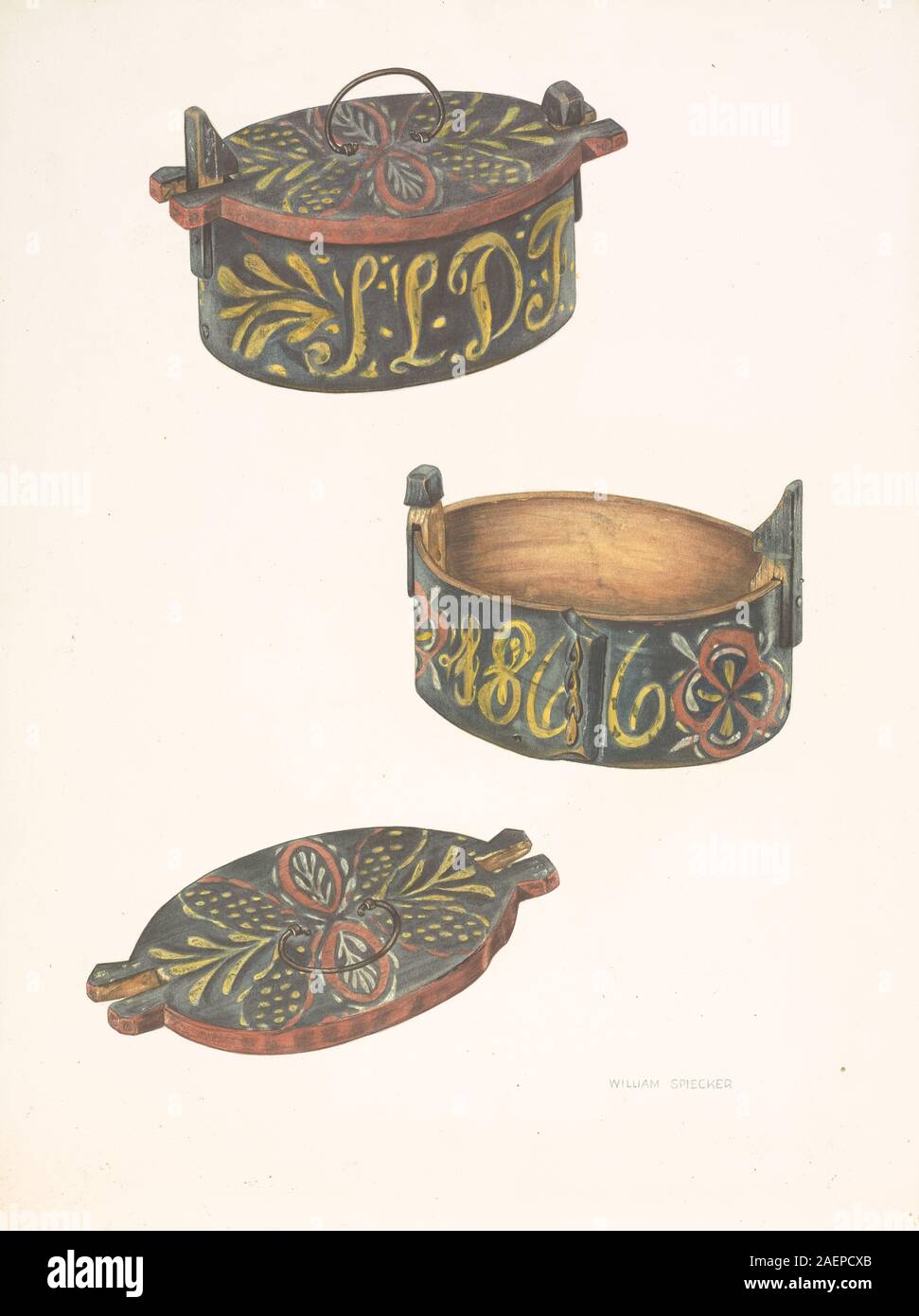 William Spiecker, Butter Box, c 1938, Butter Box; c. 1938 Stock Photo ...