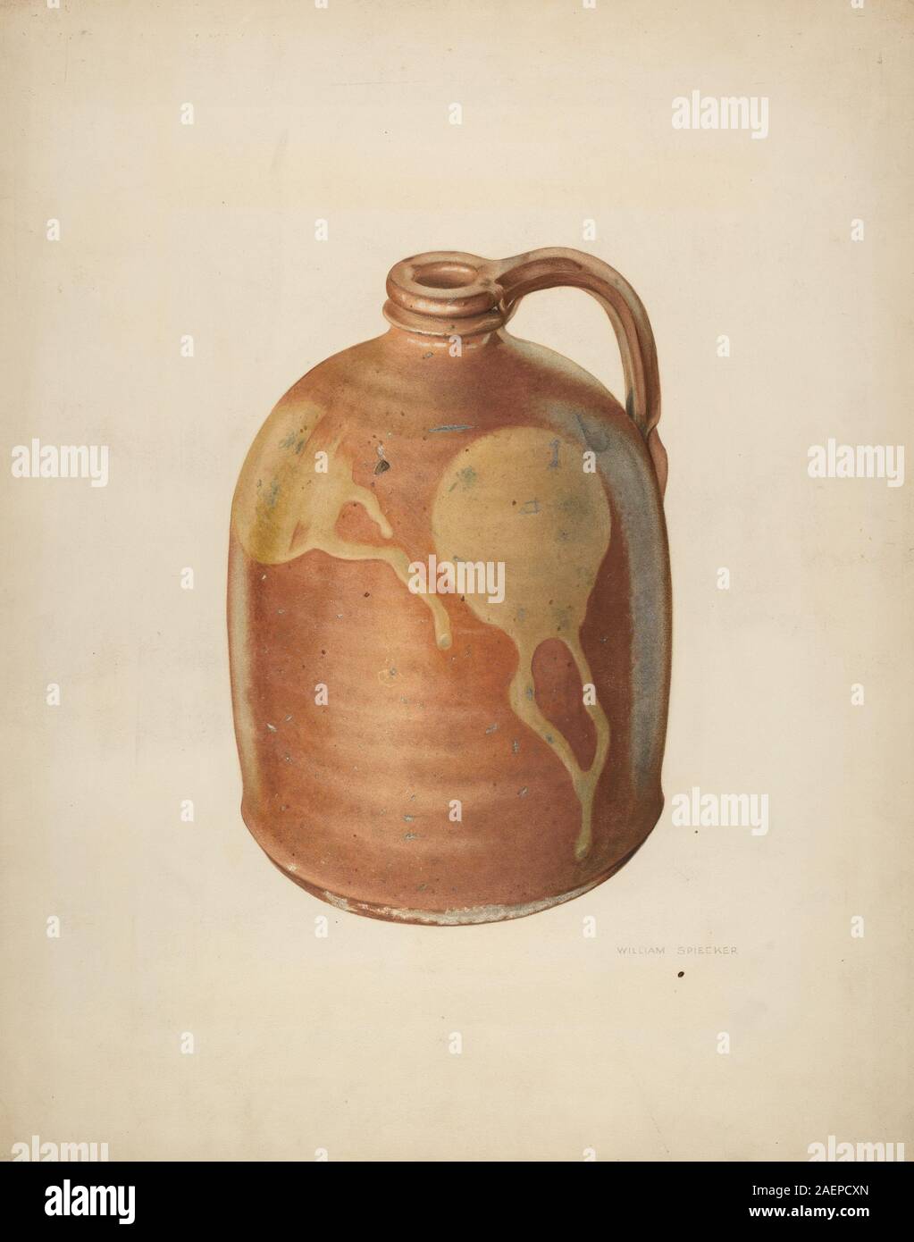William Spiecker, Galena Pottery Jug, c 1938, Galena Pottery Jug; c ...