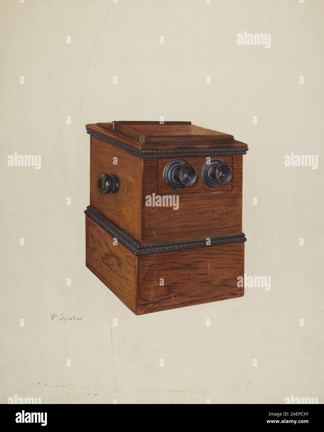 Device by William Spiecker from circa 1937 for viewing stereoscopic ...