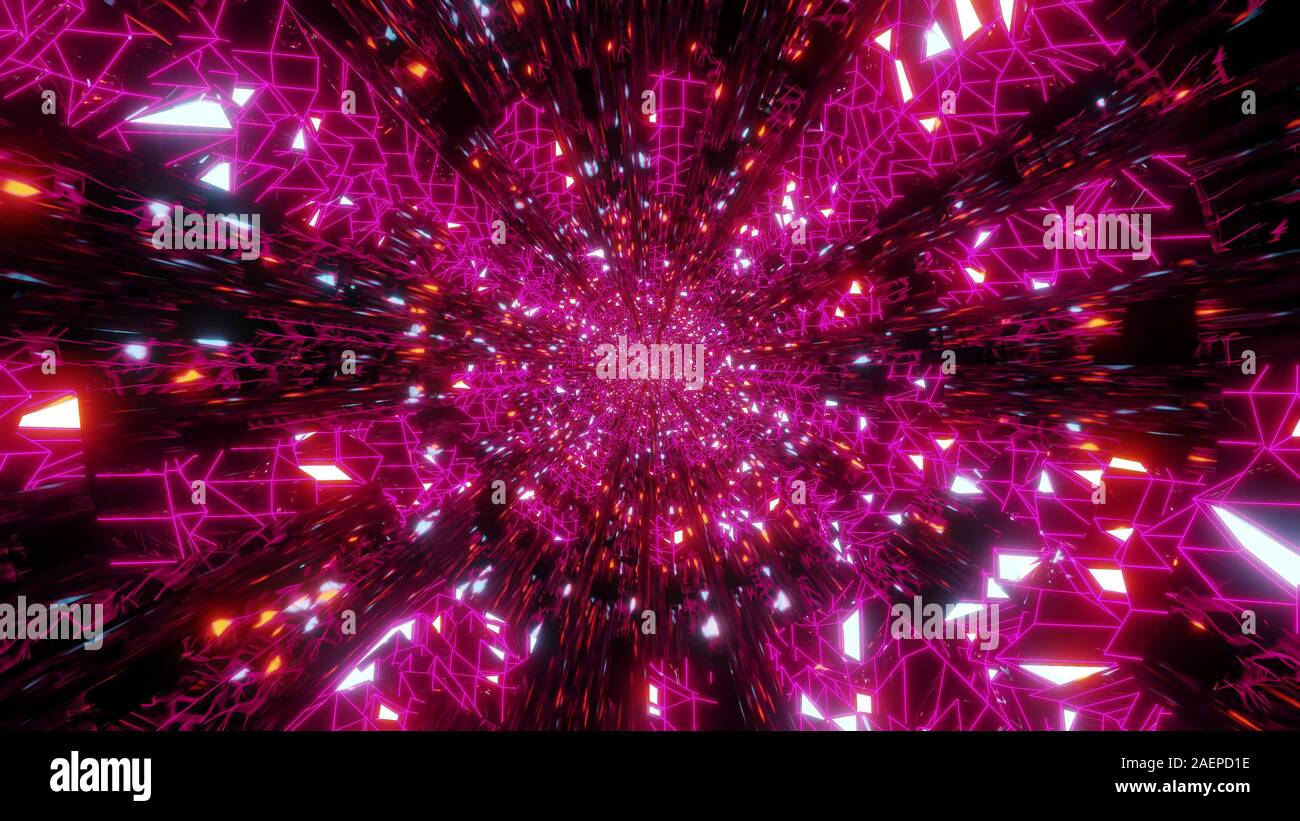 abstract wireframe design space galaxy 3d illustration wallpaper ...