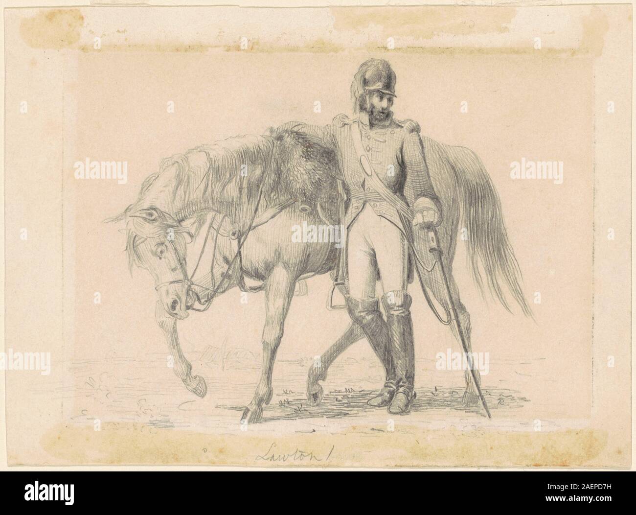 William Tylee Ranney, Dragoon with His Charger, c 1830-1840, Dragoon ...