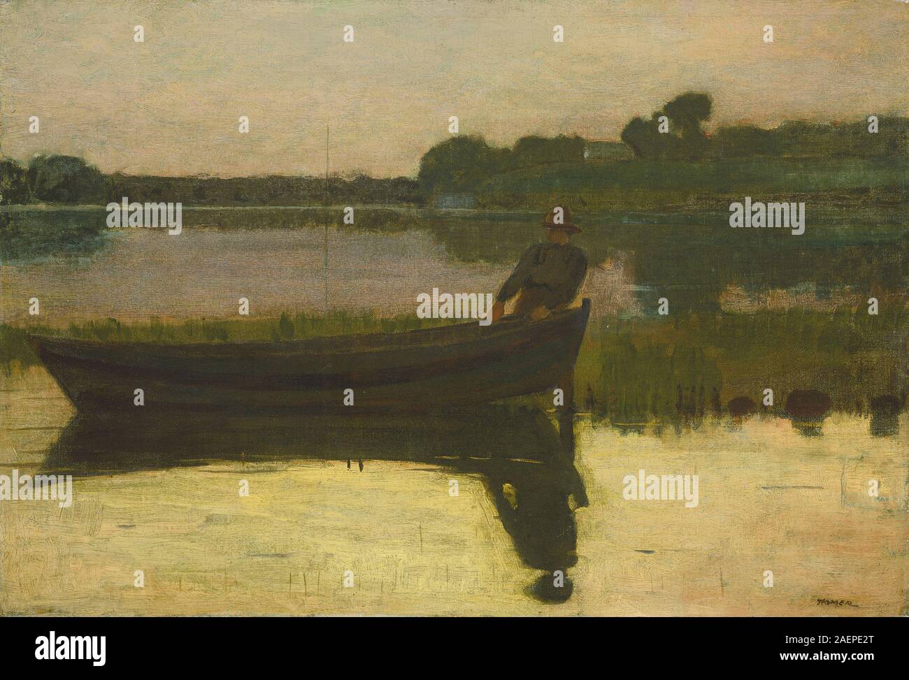 Winslow Homer, Sunset, c 1875, Sunset; circa 1875 date Stock Photo - Alamy
