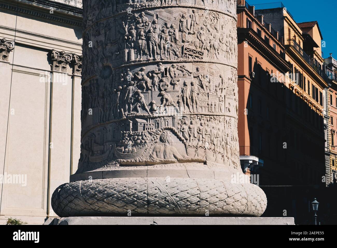 Trajan's Column detail Stock Photo - Alamy