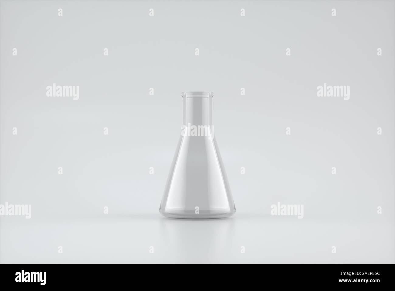 Transparent conical bottle, 3d rendering. Computer digital drawing ...