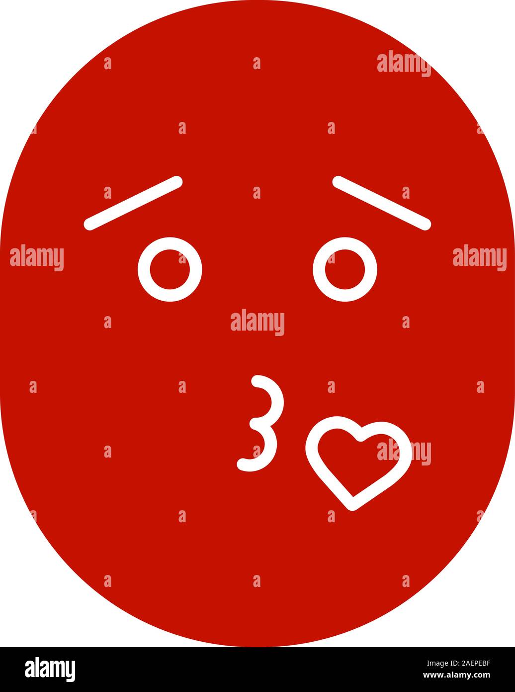 Smiley throwing kiss glyph color icon. Mwah. Good romantic mood ...