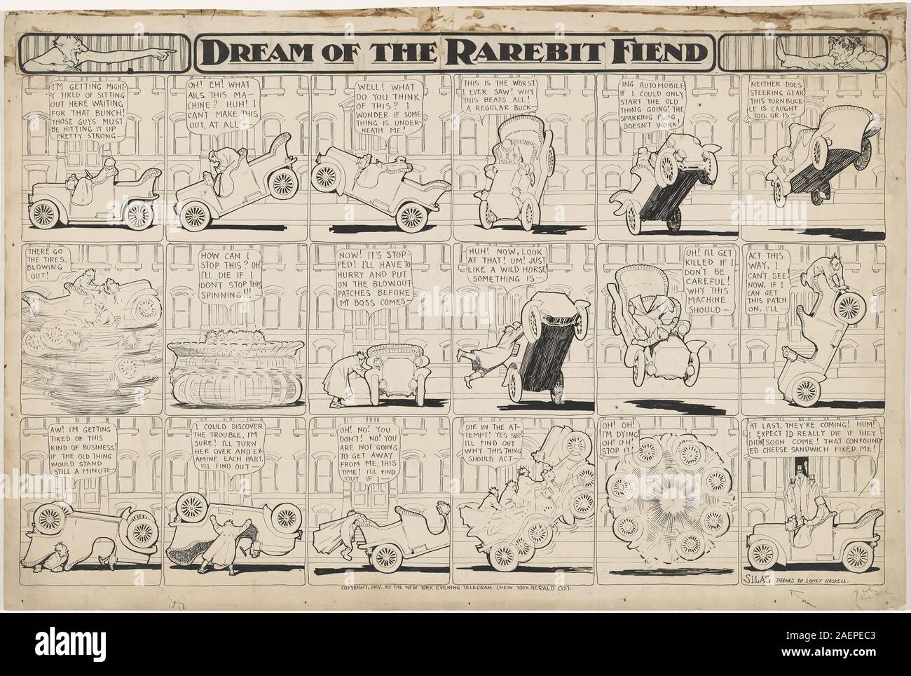 Winsor McCay, Dream of the Rarebit Fiend - Bucking Automobile, 1907 ...
