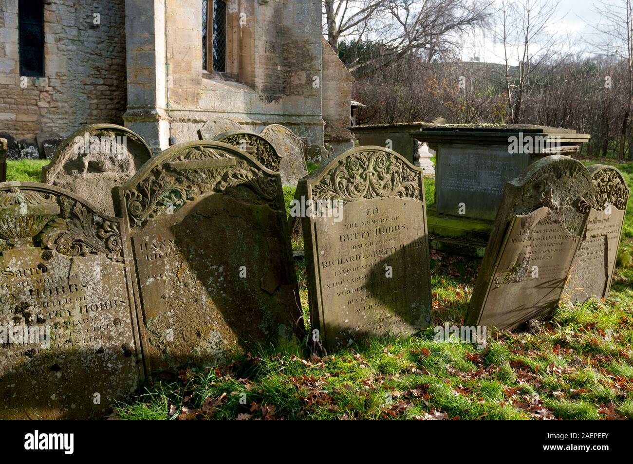 St. John the Baptist churchyard, Oxenton, Gloucestershire, England, UK ...