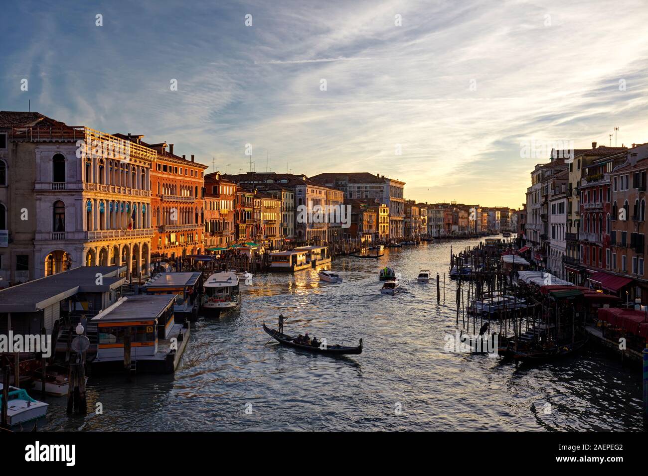 Grand Canal by sunset, Venice, Italy Stock Photo - Alamy