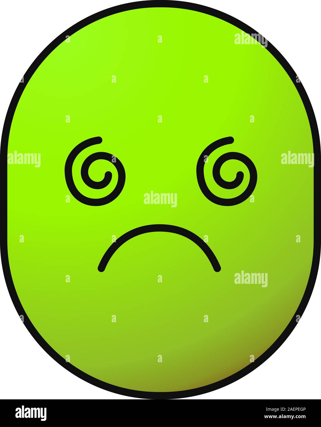 Dizzy smile color icon. Isolated vector illustration Stock Vector Image ...