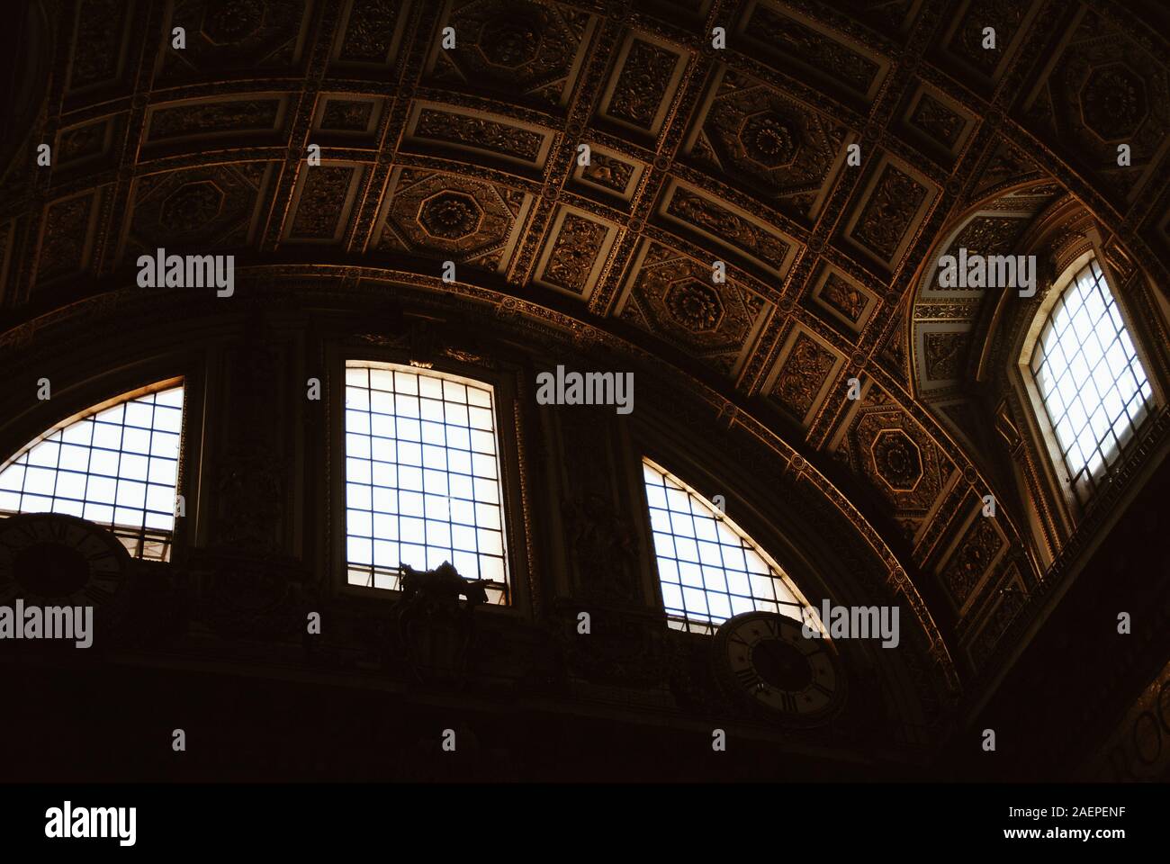 Windows of the vatican church seen from inside Stock Photo - Alamy