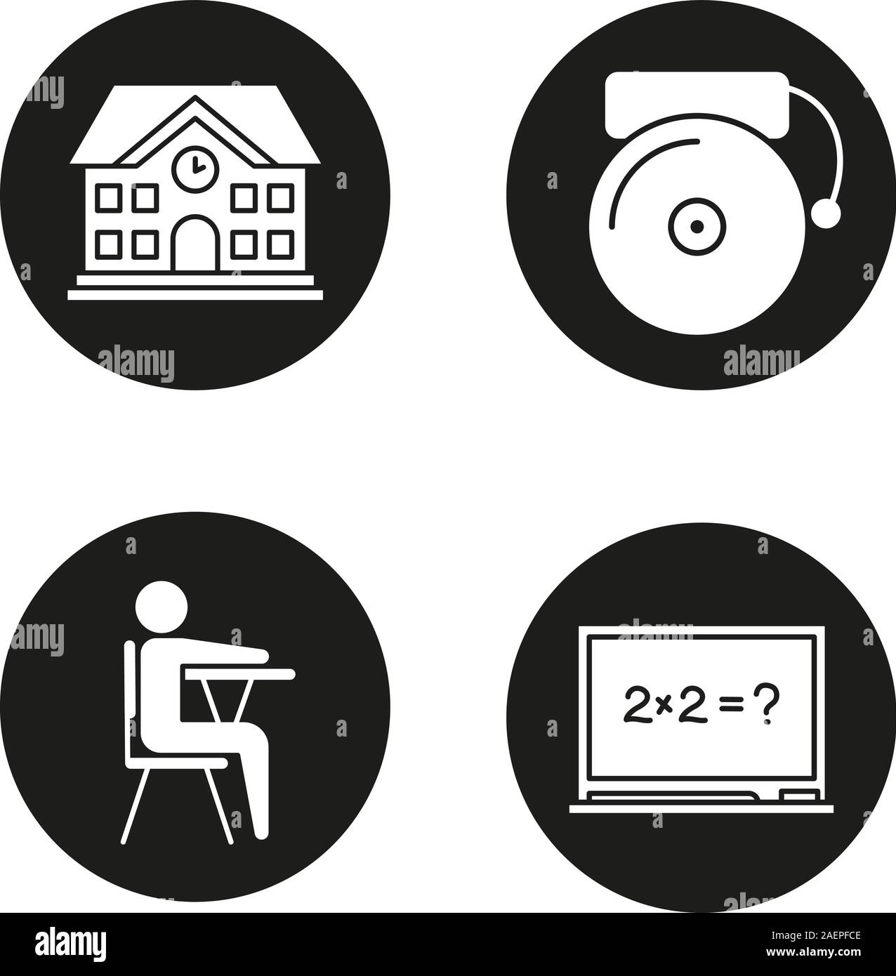 Pupil items icons hi-res stock photography and images - Alamy