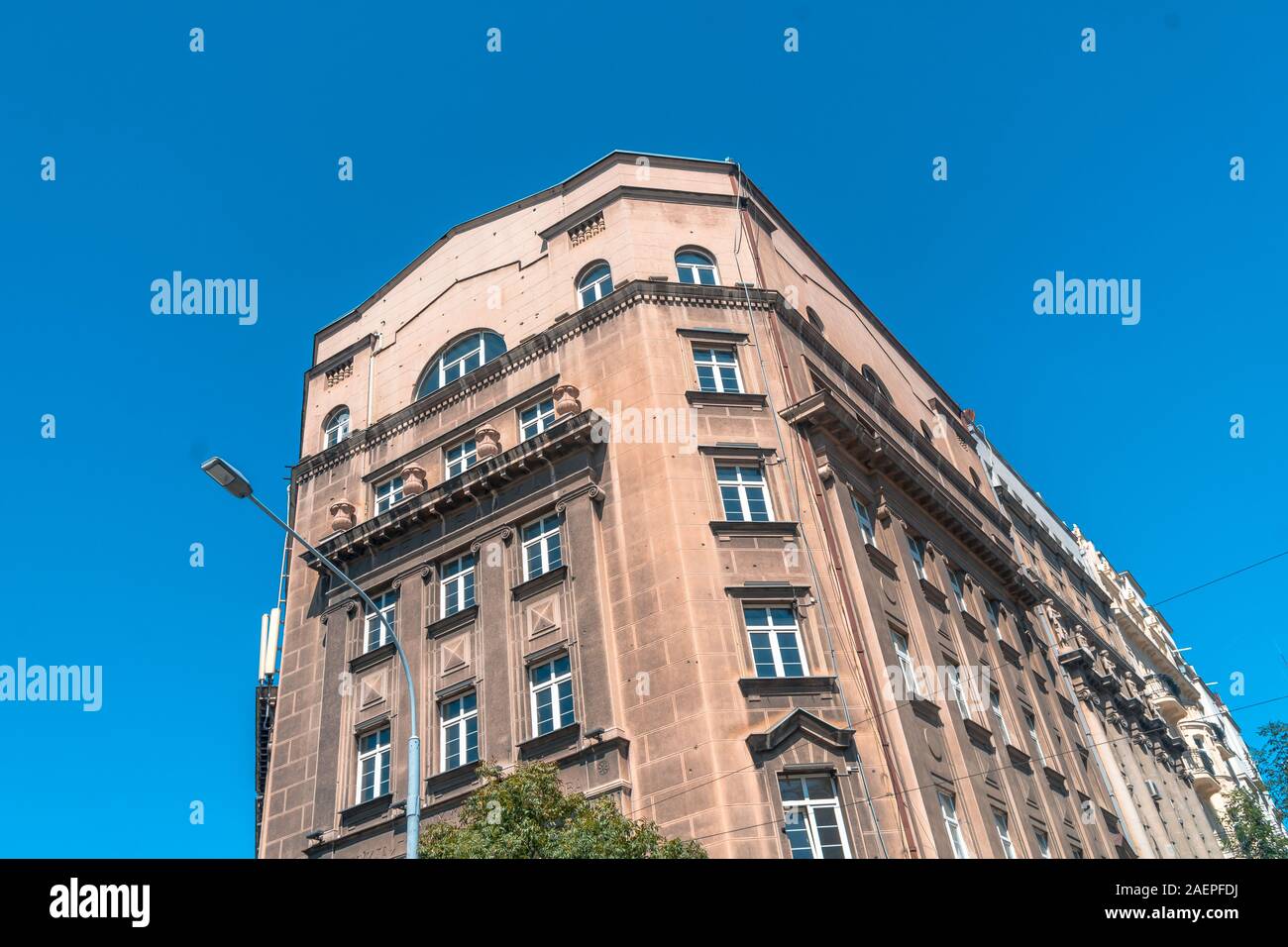 BELGRADE, SERBIA - AUGUST 10, 2019 : Architectural buildings in city ...