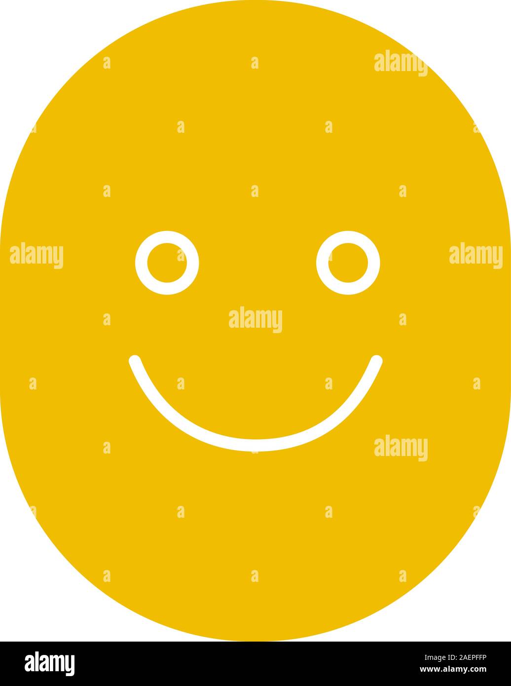 Happy and funny smile glyph color icon. Good mood. Silhouette symbol on ...